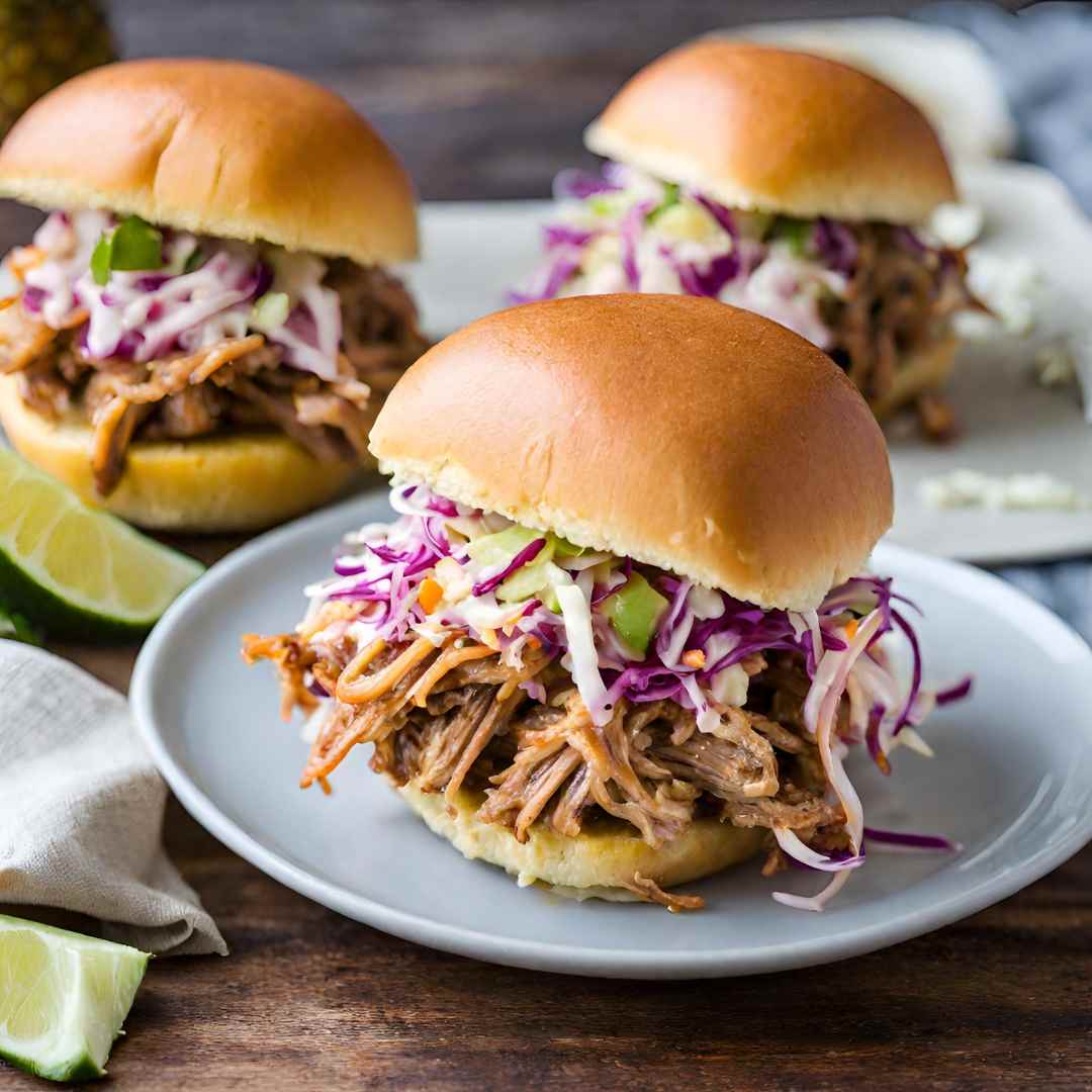 Caribbean Jerk Pork Sliders with Pineapple Coleslaw - The Local Barrel