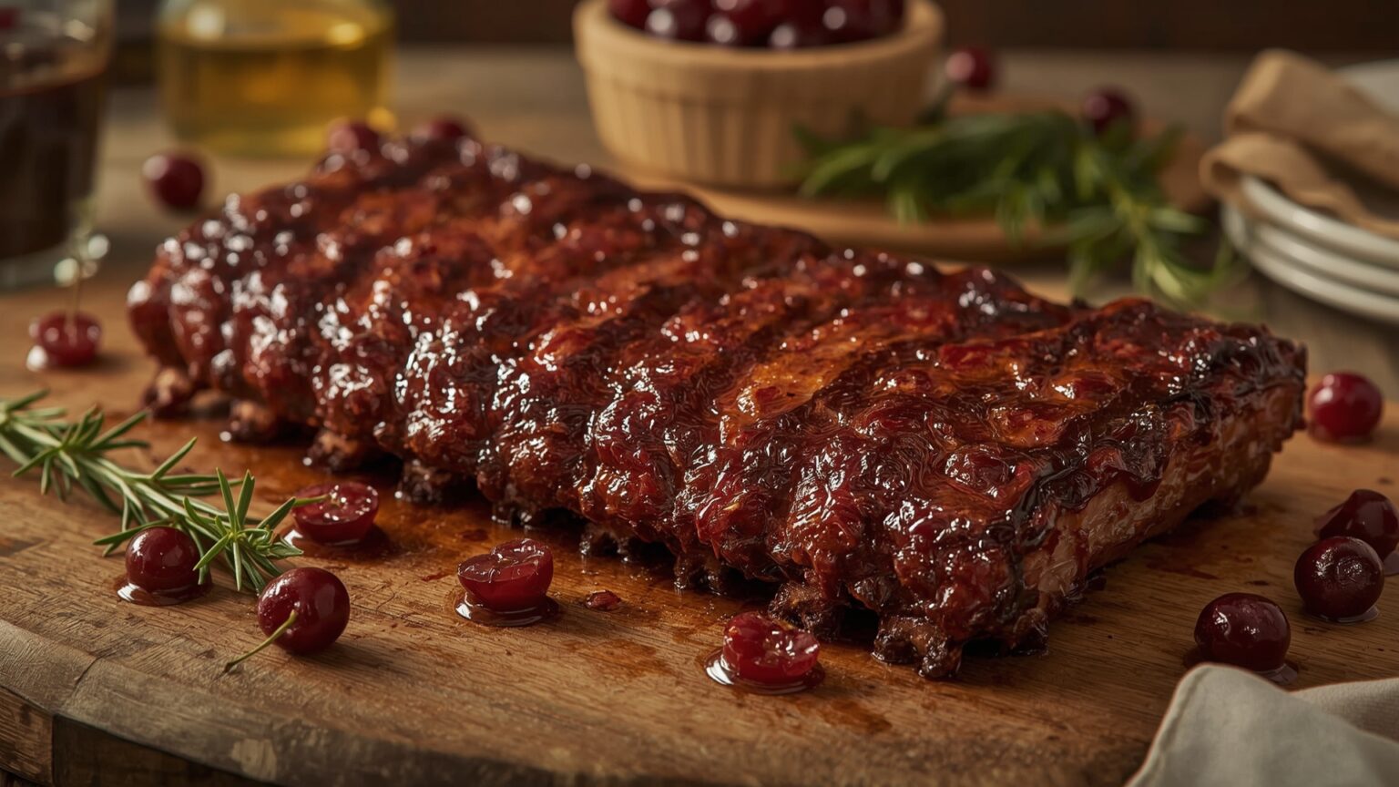 Smoked Cherry Cola Glazed Ribs - The Local Barrel