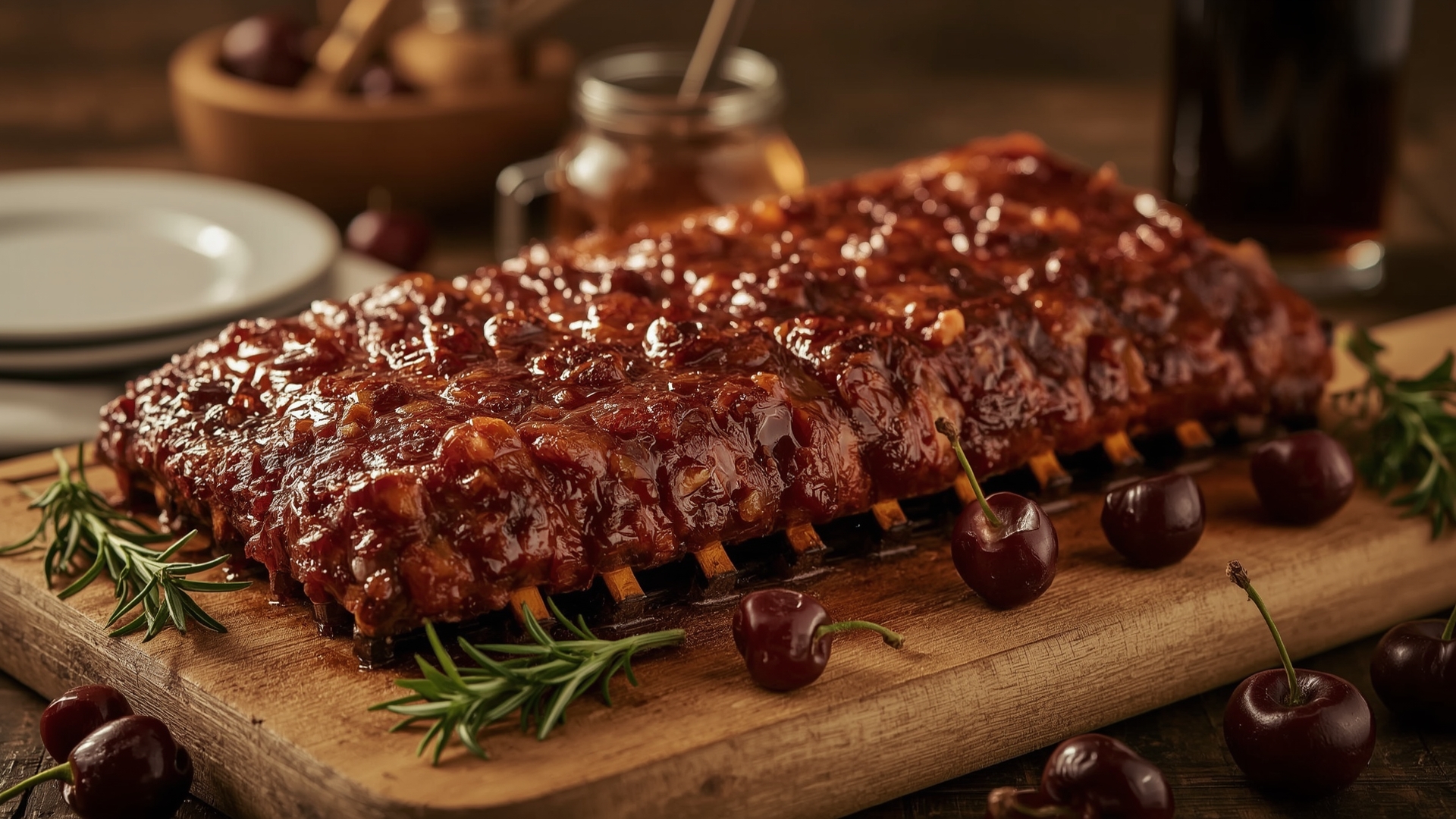Smoked Cherry Cola Glazed Ribs - The Local Barrel