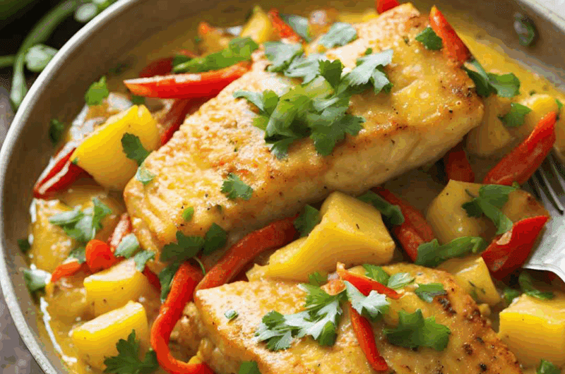 Easy Coconut Curry Fish with Pineapple Recipe - The Local Barrel