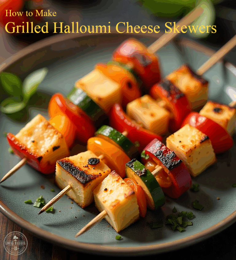Grilled Halloumi Cheese Skewers - A Simple, Tasty Recipe