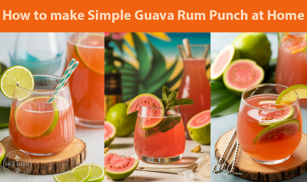 How to make Simple Guava Rum Punch at Home - Cocktail Recipe